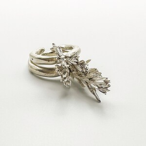 Silver Leaf Rings, Two Stackable Silver Rings, Nature Inspired Silver ...