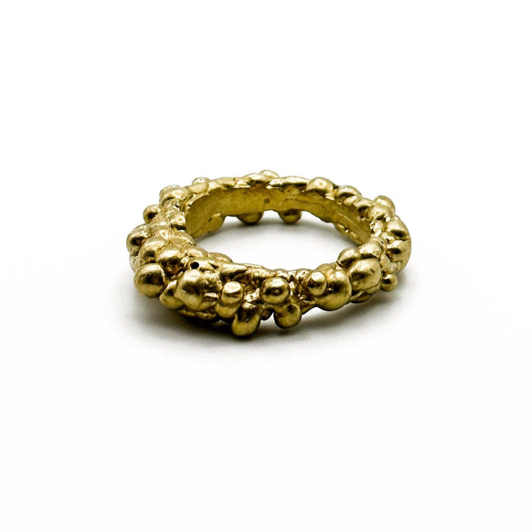 Bronze Stack Ring, Bronze Ring, Modernist Ring, Tribal Jewelry, Dot ...