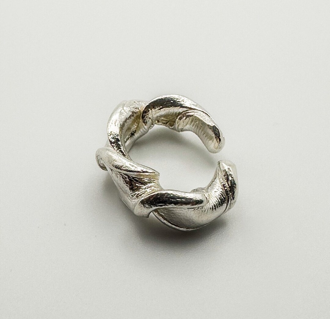 Silver Ear Cuff, Twisted Ear Cuffs Earrings, No Piercing Ear Cuffs ...