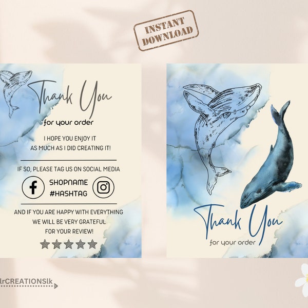 Fish Thank You Card - Etsy