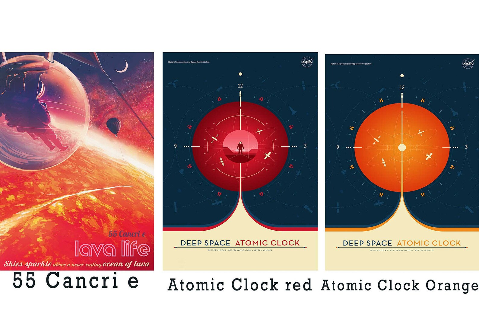 NASA print Posters Exoplanet Series Complete Canvas Space X | Etsy