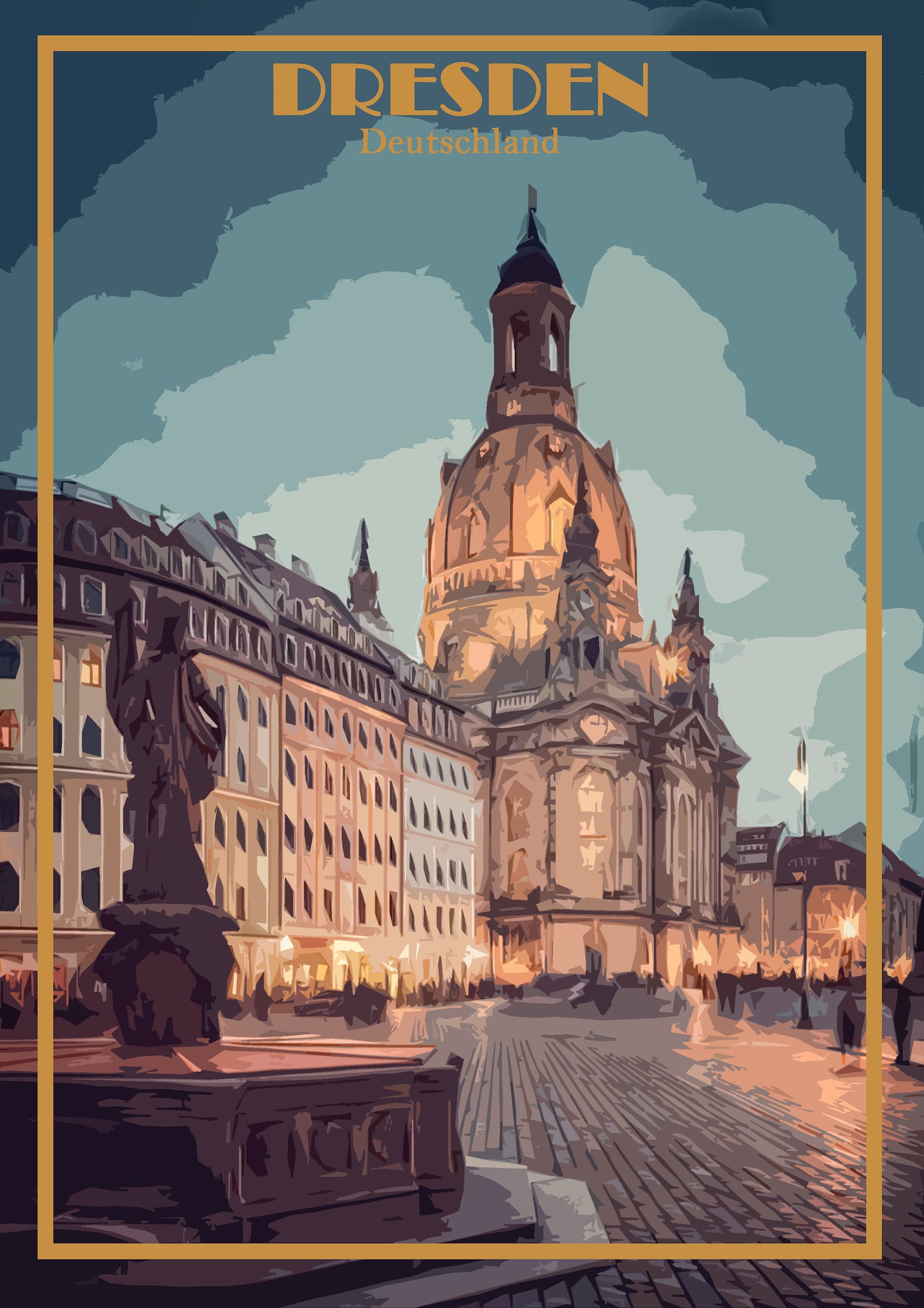 Dresden Print Canvas Poster Germany Picture Holiday Gift Sport Decor ...