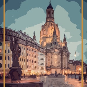 Dresden Print Canvas Poster Germany Picture Holiday Gift Sport Decor ...