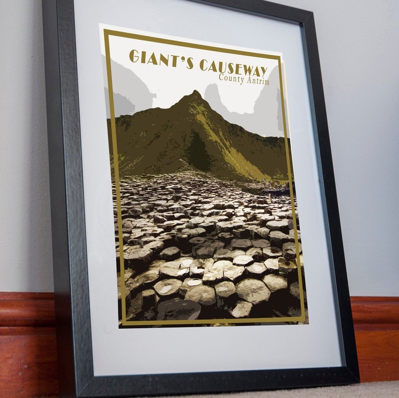 Giants Causeway Print Poster Canvas Antrim Wall Art Ireland UK - Etsy UK