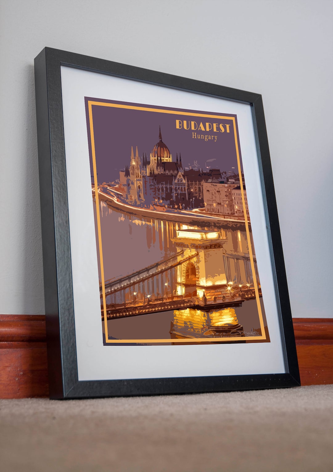 Budapest Print Poster Canvas Hungary Poster Vintage Poster - Etsy