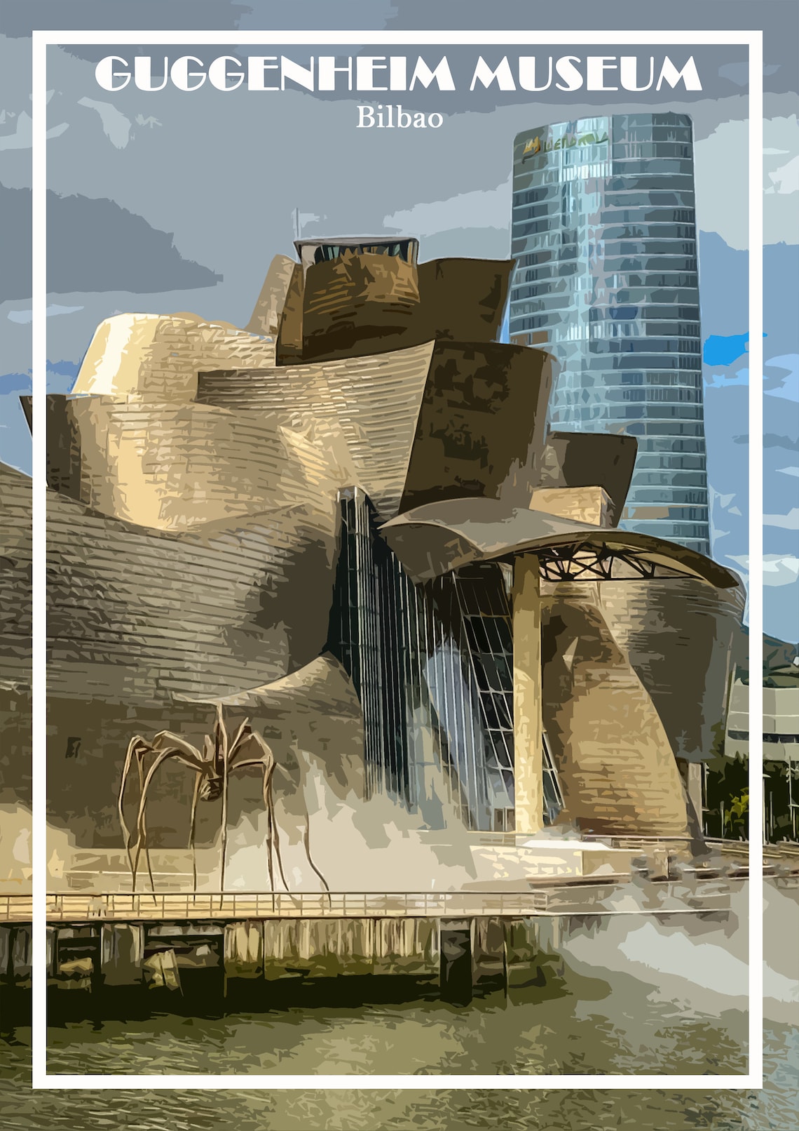 Guggenheim Museum Print Poster Bilbao Spain Canvas Artwork - Etsy