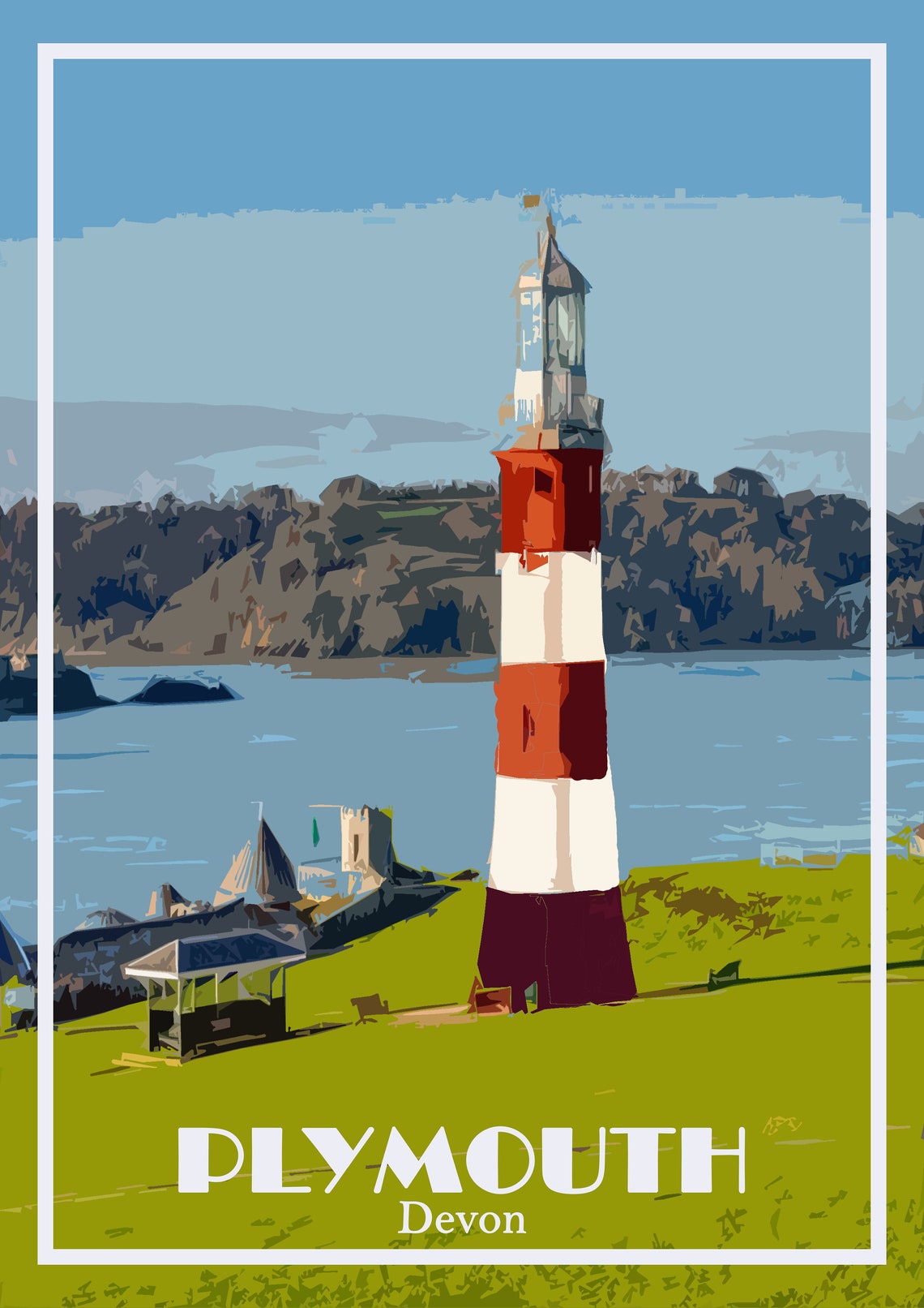 Plymouth Print Poster Devon Canvas Artwork Picture Holiday - Etsy UK