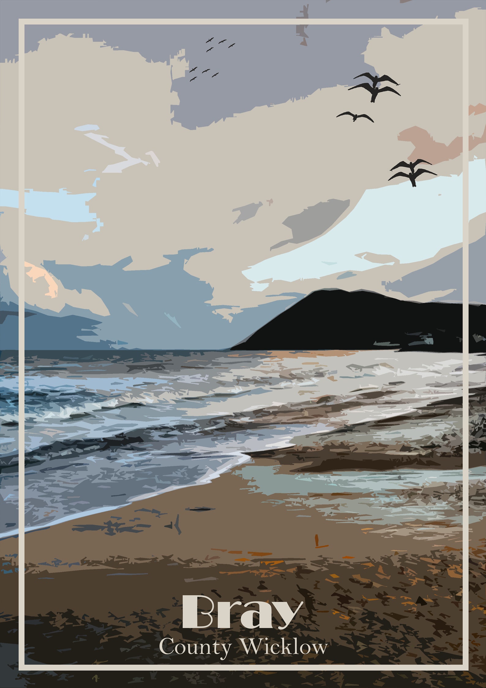 Bray Print Canvas Poster Wicklow Dublin Ireland Artwork Picture Gift ...