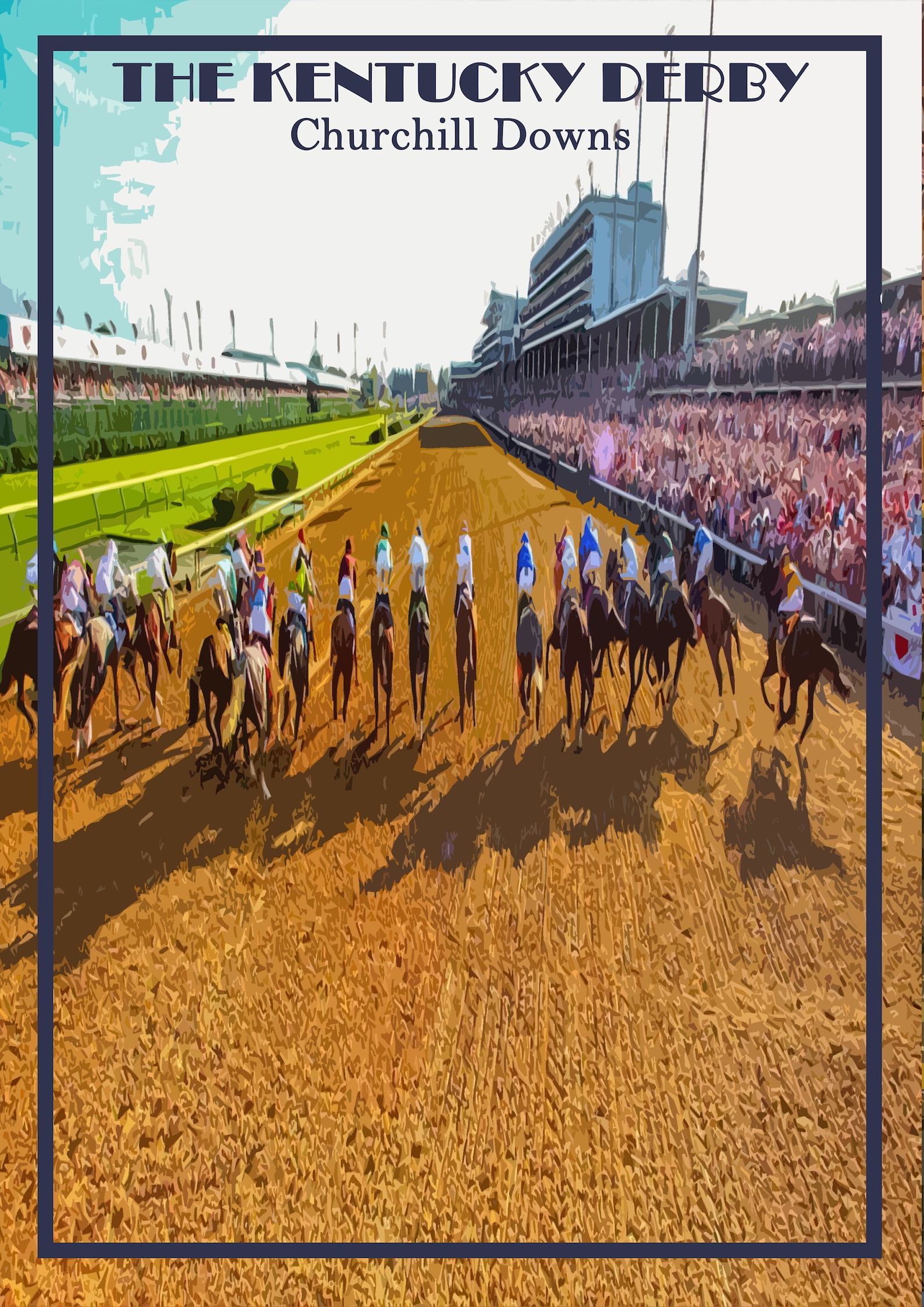 Churchill Downs Print Poster Kentucky Derby Canvas Wall Art Picture ...