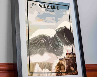Nazare Portugal Poster - Etsy