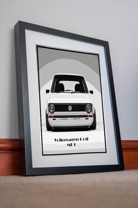 Volkswagen Golf Print Poster Canvas Mk1 Classic Car Art | Etsy