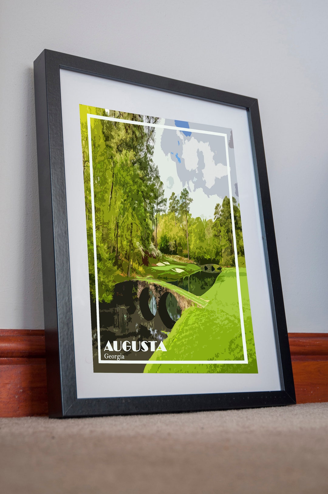 Augusta National Print Poster Canvas Augusta National Golf Club ...