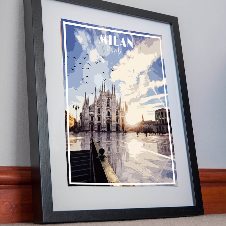 Duomo Di Milano Milan Poster Print Canvas Italy Artwork - Etsy
