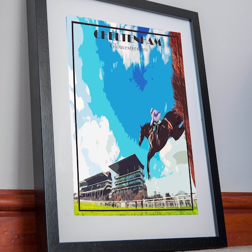 Cheltenham Races Poster Horse Art Deco Print Bauhaus Vintage - Etsy