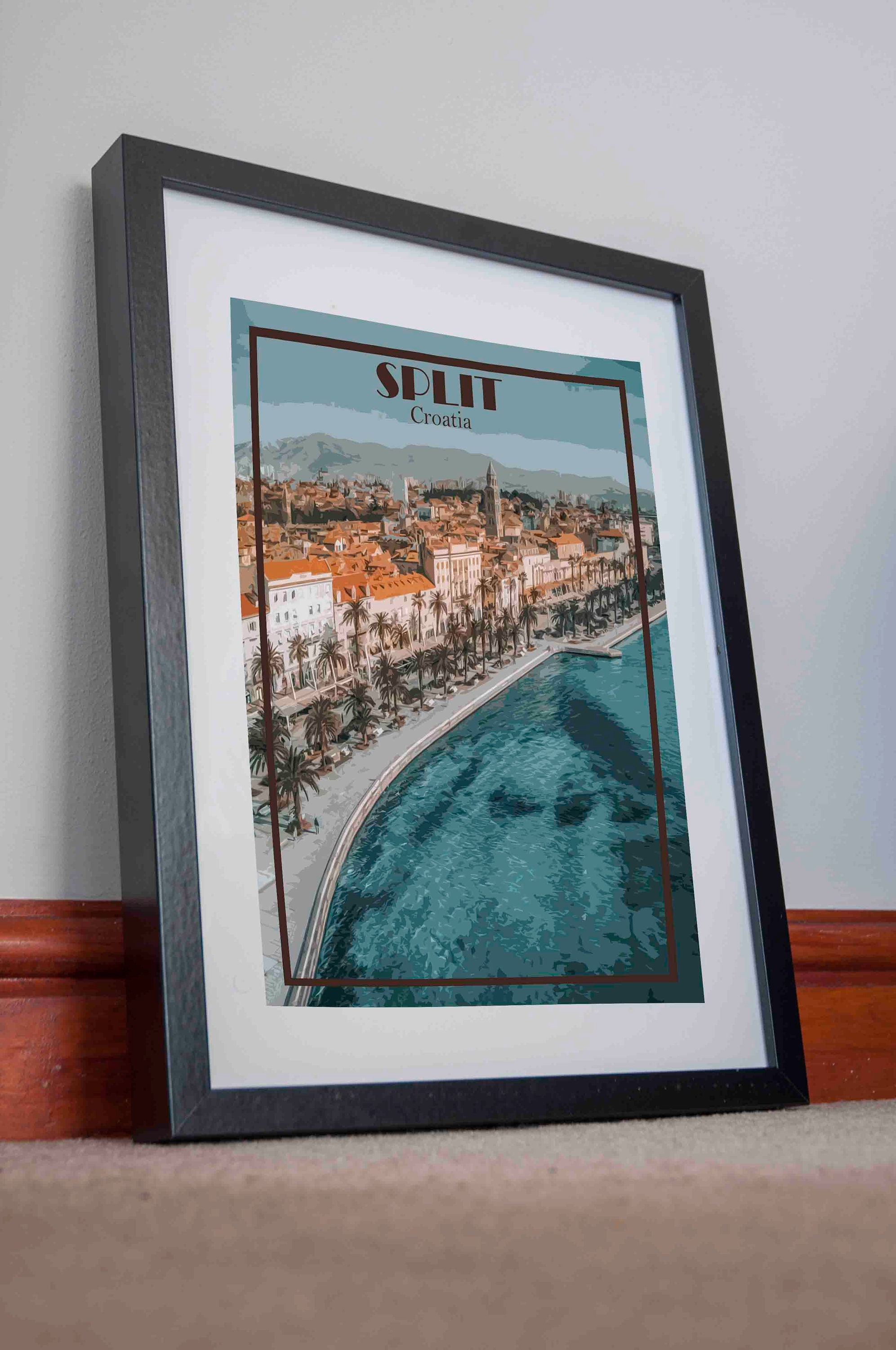 Split Print Poster Canvas Wall Art Croatia Gift Travel Style - Etsy UK