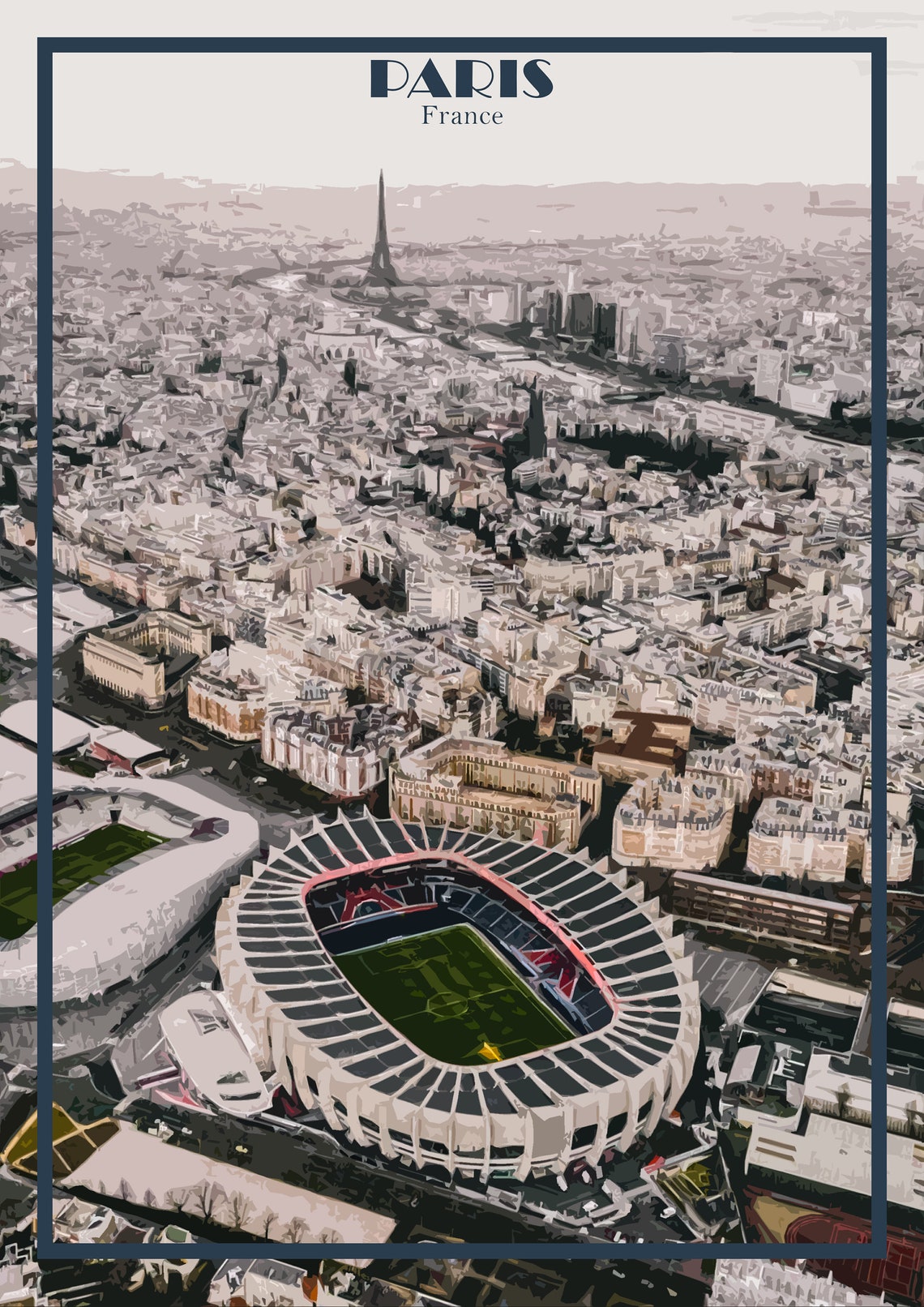 Paris Saint-germain FC Print Poster Canvas PSG Le Parc Des - Etsy UK