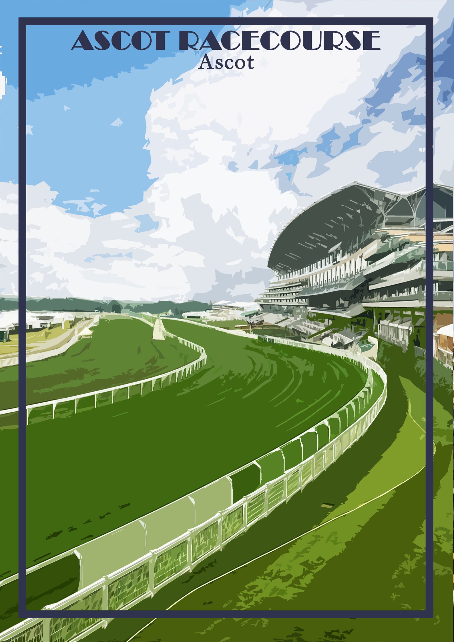 Ascot Racecourse Print Canvas Poster Picture Royal Ascot - Etsy UK