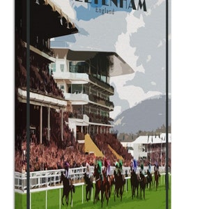 Cheltenham Races Print Canvas Poster Picture Holiday Gift Sport Decor ...