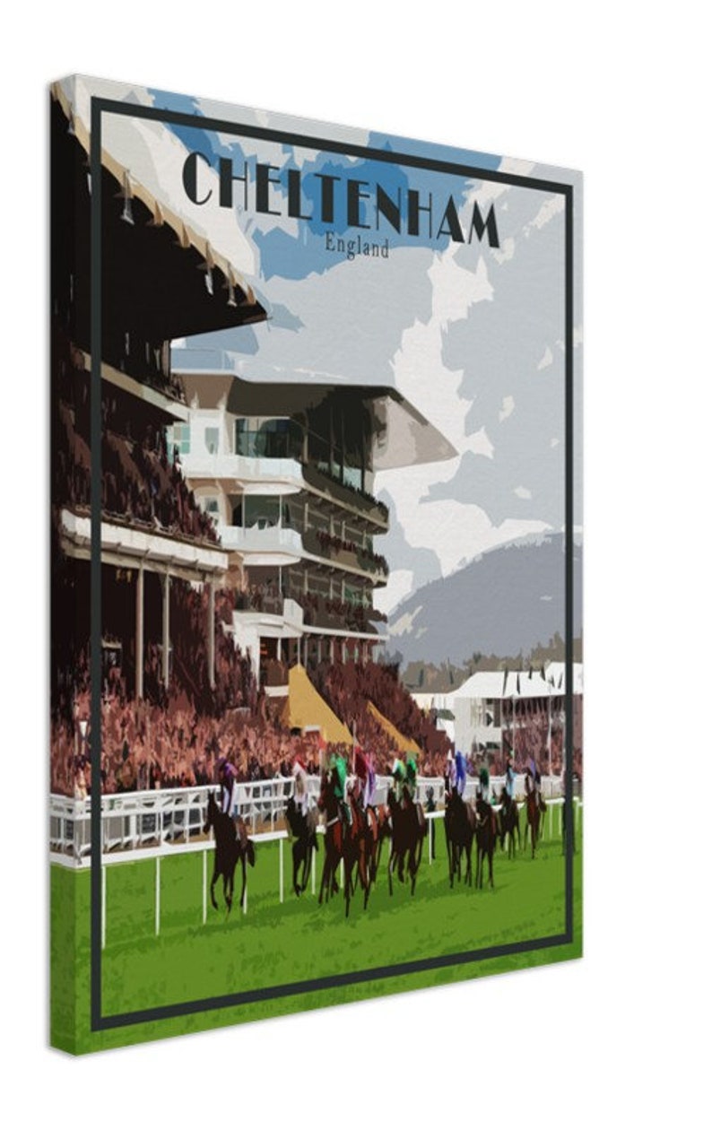 Cheltenham Races Print Canvas Poster Picture Holiday Gift Sport Decor ...