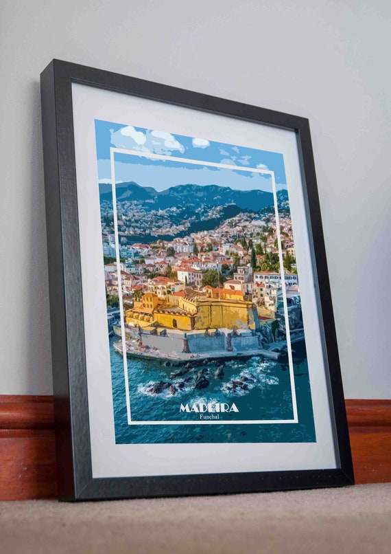 Madeira Funchal Print Poster City Canvas Wall Art Artwork - Etsy Ireland