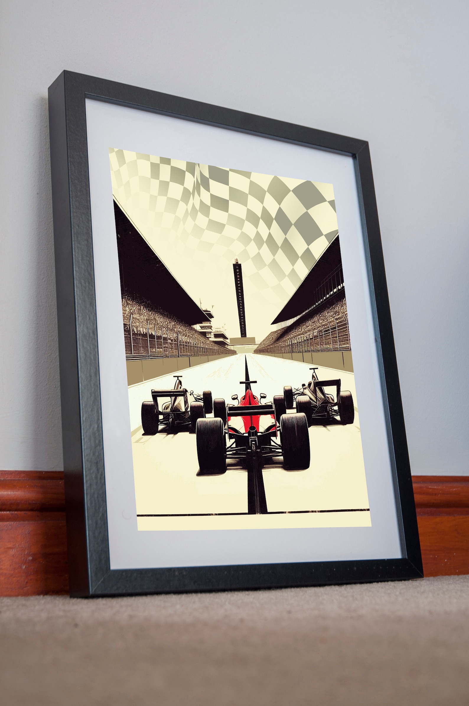 Formula 1 Vintage Poster Print Canvas, Minimalistic Home Decor ...