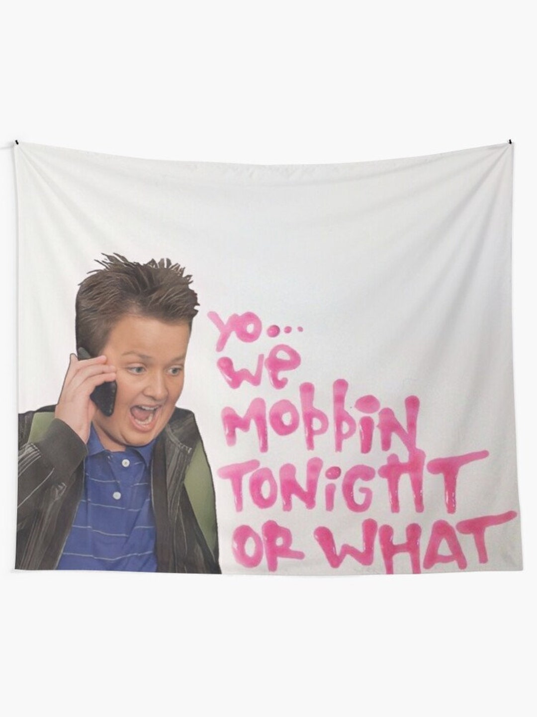 Gibby Mobbin or What Wall Tapestry, Yo We Mobbin Tonight or What Wall Hanging Gifts Home Decor ...