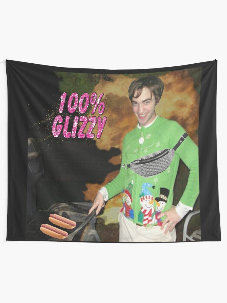 Robert Glizzy Wall Tapestry, 100% Glizzy Meme Wall Hanging Gifts Home ...