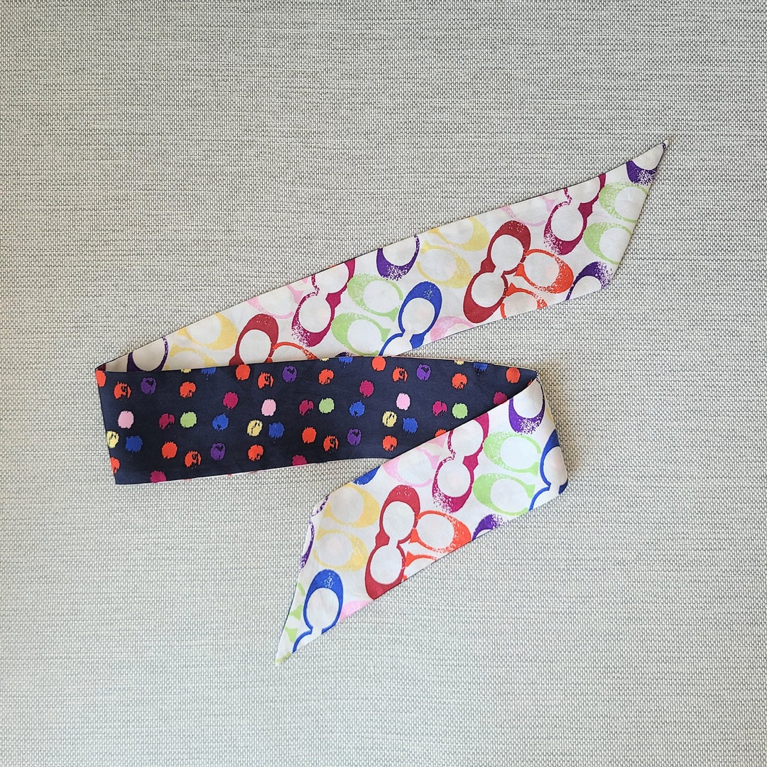 Coach Scarf - Coach Neck Scarf Tie & Bag Scarf - Coach Accessory Silk ...