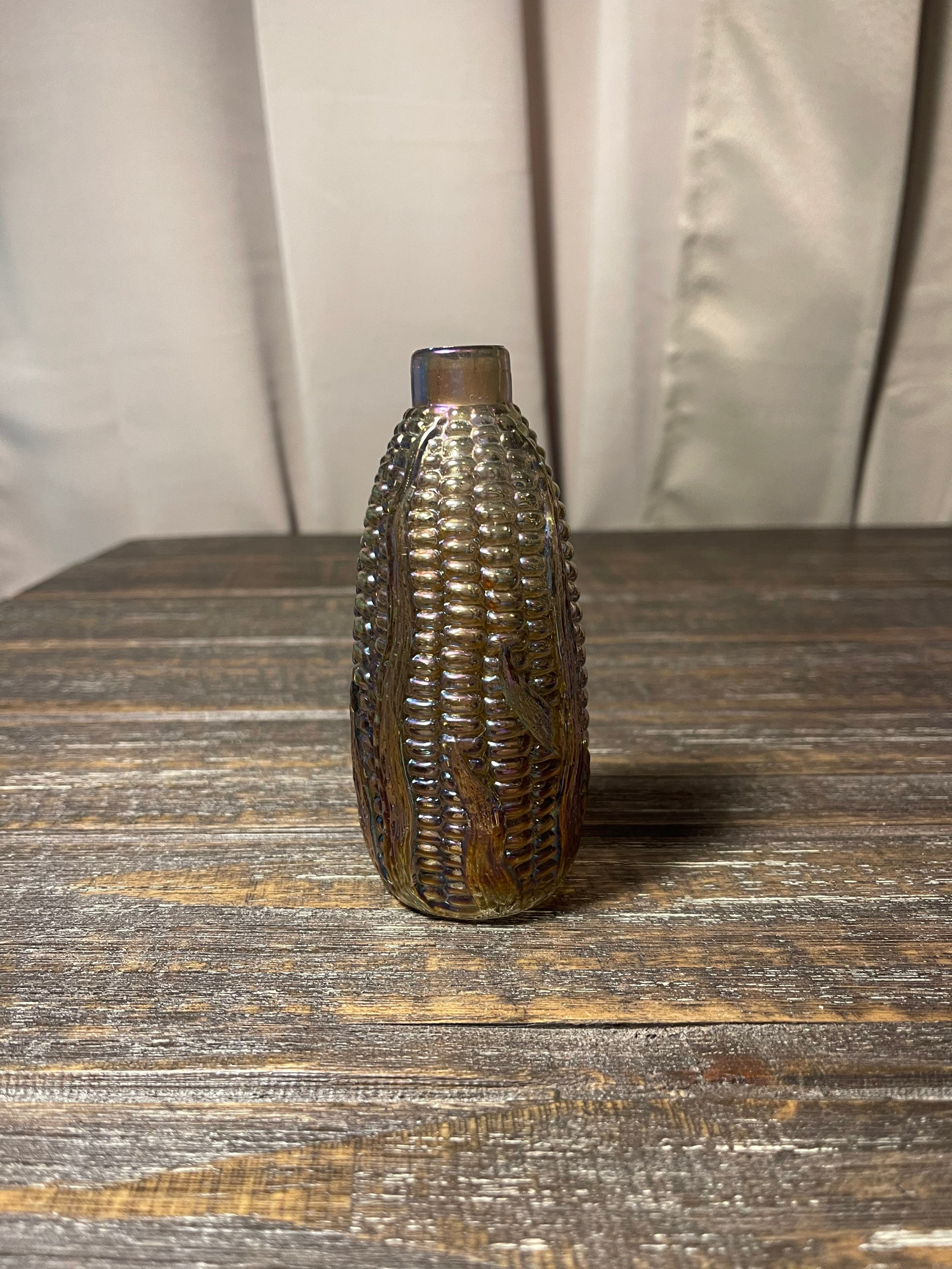 Vintage Northwood Carnival Glass Corn Bottle/ Corn Kernels/ Corn Husk ...
