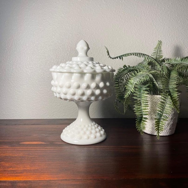 Milk Glass Candy Dish - Etsy