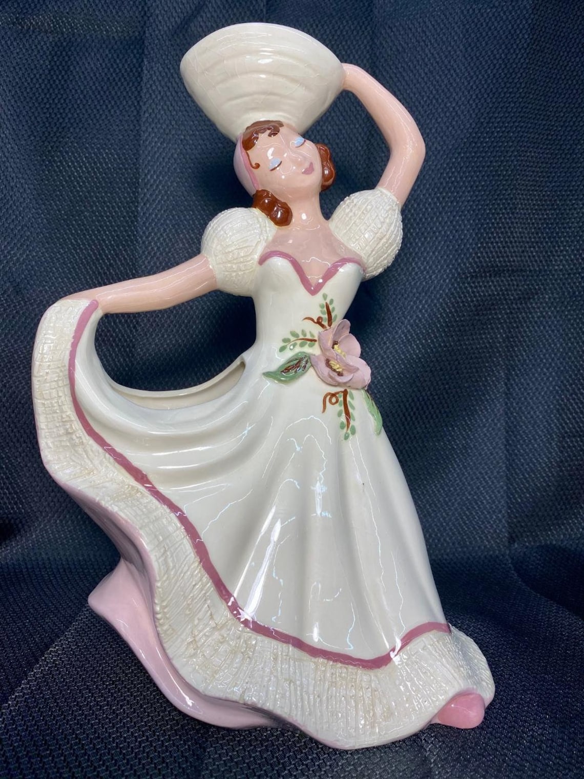 Vintage Hedi Schoop Hollywood California Vase Pottery Dancing Lady ...