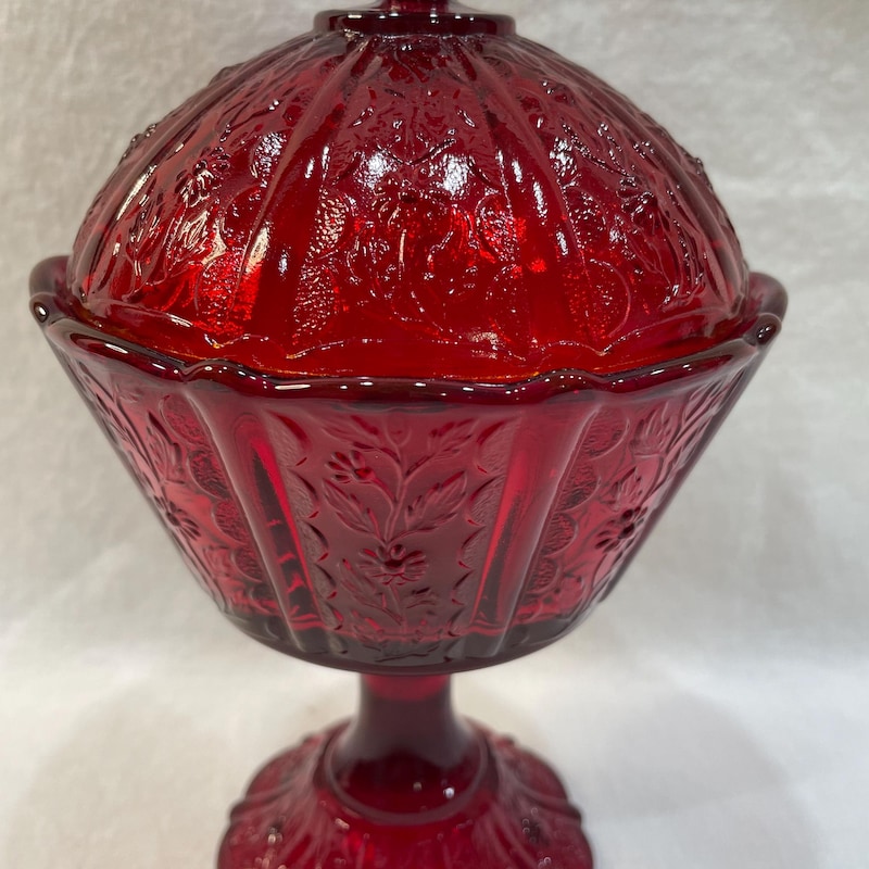 Fenton Ruffled Ruby Red - Etsy