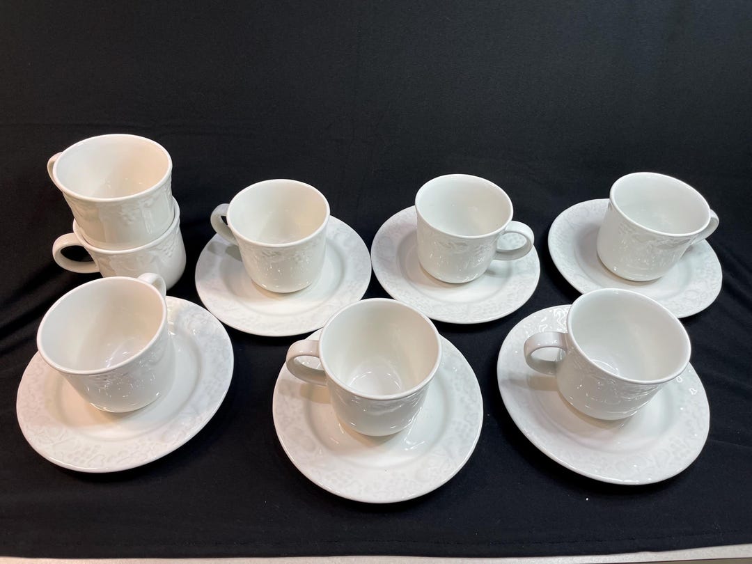 Stoneware Made in Japan Cup and Saucer - Set of 6 With 2 Extra Cups - Etsy