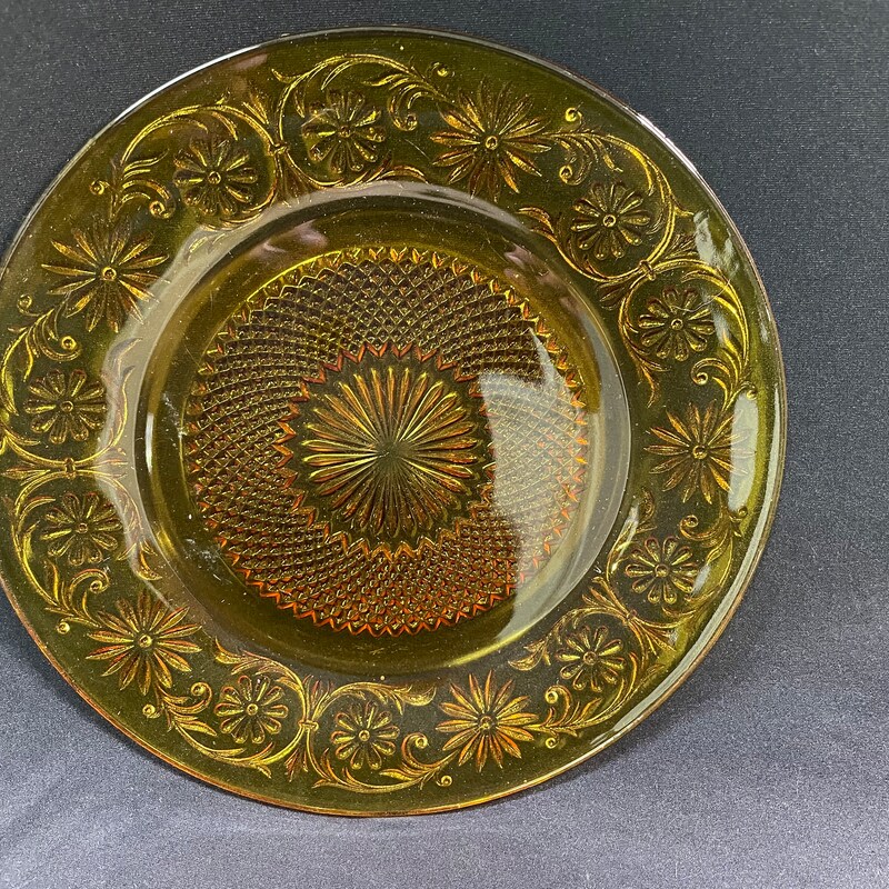 Amber Glass Plates - Etsy