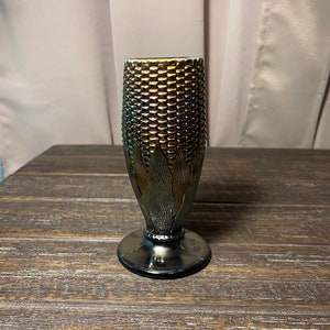 Northwood Carnival Glass Corn Vase - Etsy