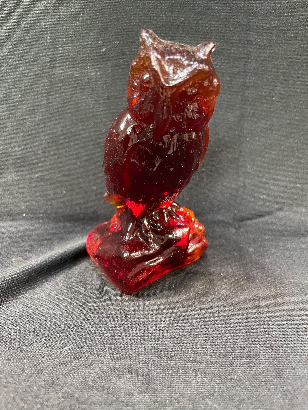 Vintage Boyd Red Glass Figurine - Etsy