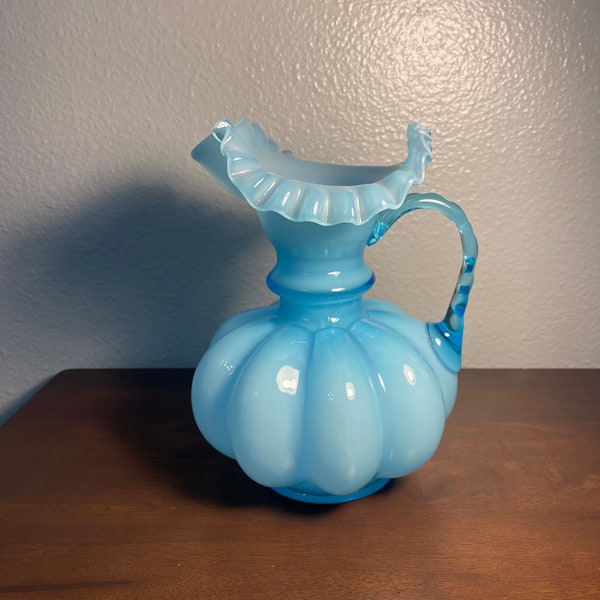 Fenton Pitcher and Glasses - Etsy