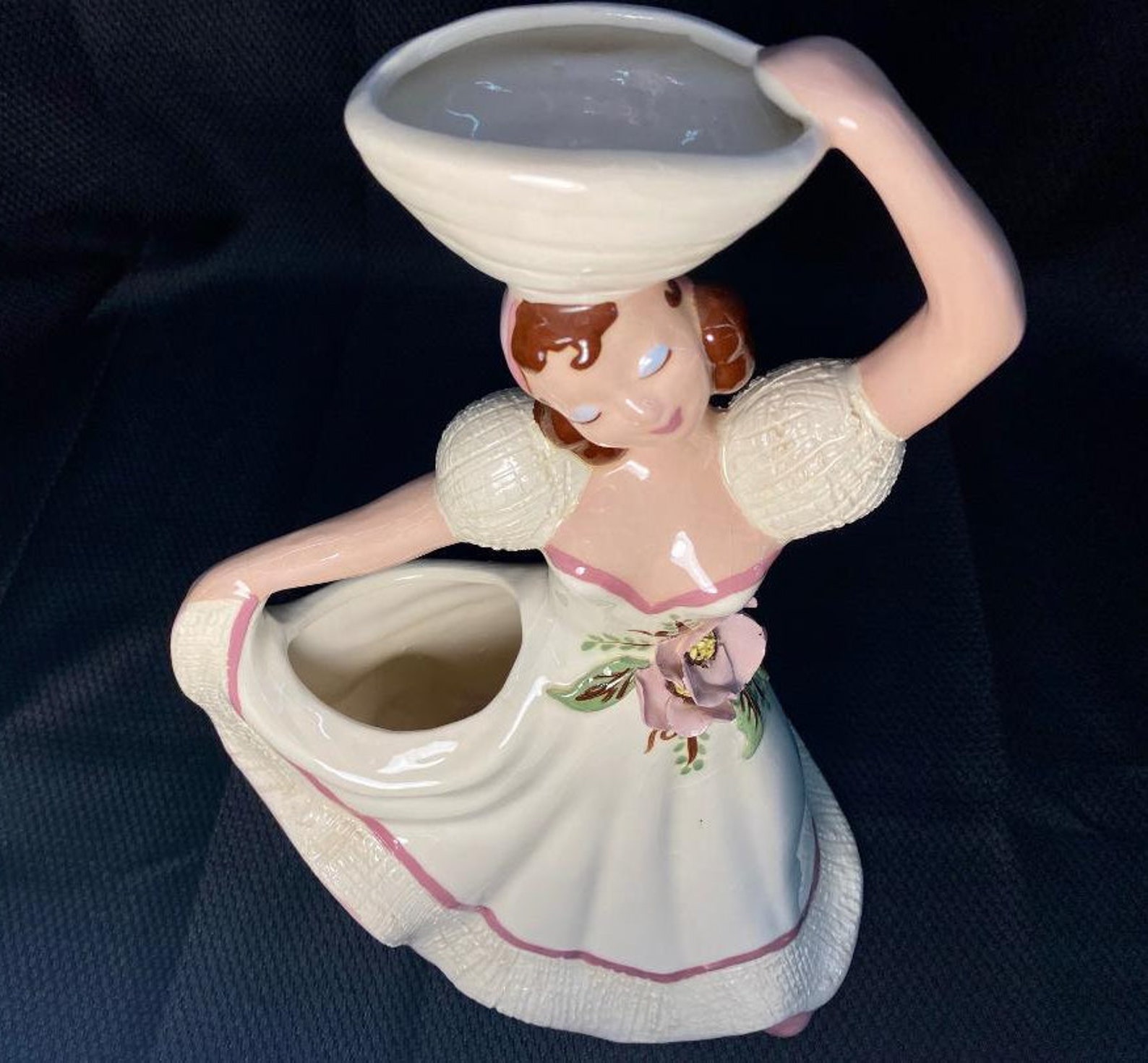 Vintage Hedi Schoop Hollywood California Vase Pottery Dancing Lady ...