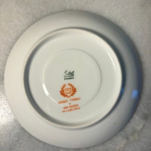 Antique GOA Limoges Porcelain Saucer Plate, White & Gold Trim Finest ...