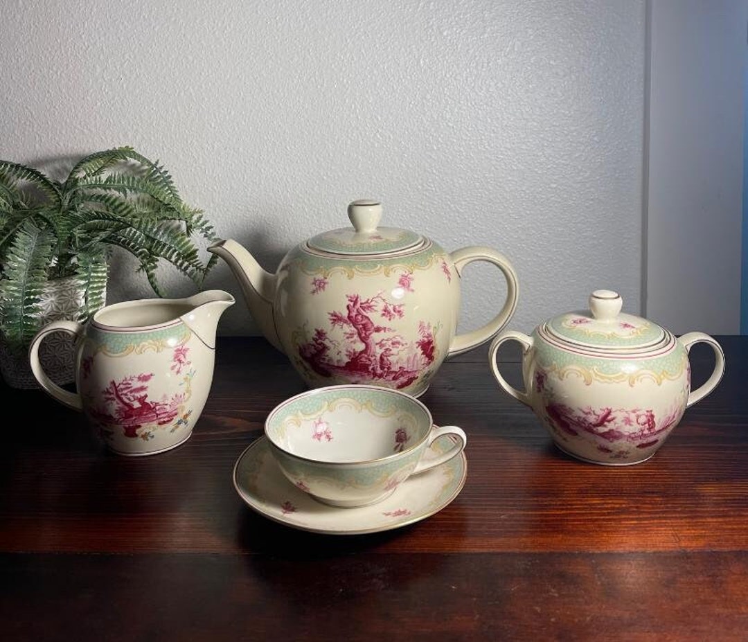 Vintage Seltmann Weiden Porcelain Tea Set With Bears/ Flowers Made in ...