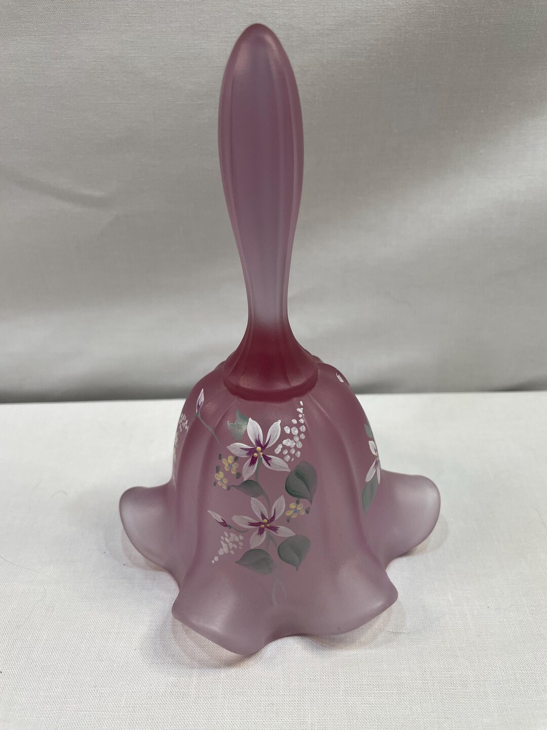 Fenton Pink Glass Bell Hand Painted and Signed by the Artist - Etsy