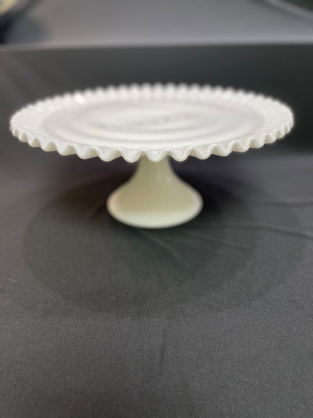 Vintage Fenton Hobnail White Milk Glass Pedestal Cake Stand With ...