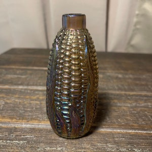 Vintage Northwood Carnival Glass Corn Bottle/ Corn Kernels/ Corn Husk ...
