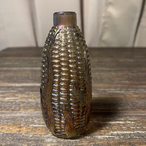 Vintage Northwood Carnival Glass Corn Bottle/ Corn Kernels/ Corn Husk ...