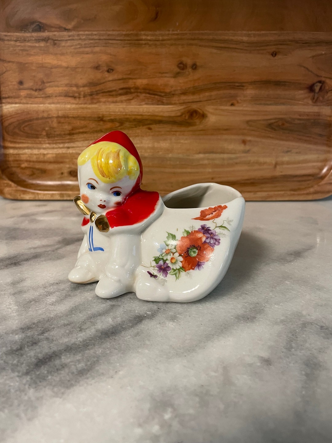 Antique HULL Pottery Red Riding Hood Crawling Shape Open Sugar Bowl - Etsy