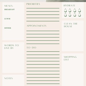 Daily Planner- Motivational Succulent - Etsy