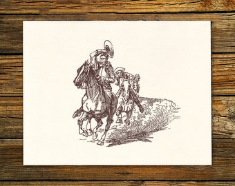 Western Art, Blank Greeting Card, Wild West, Horseman, Fearless ...