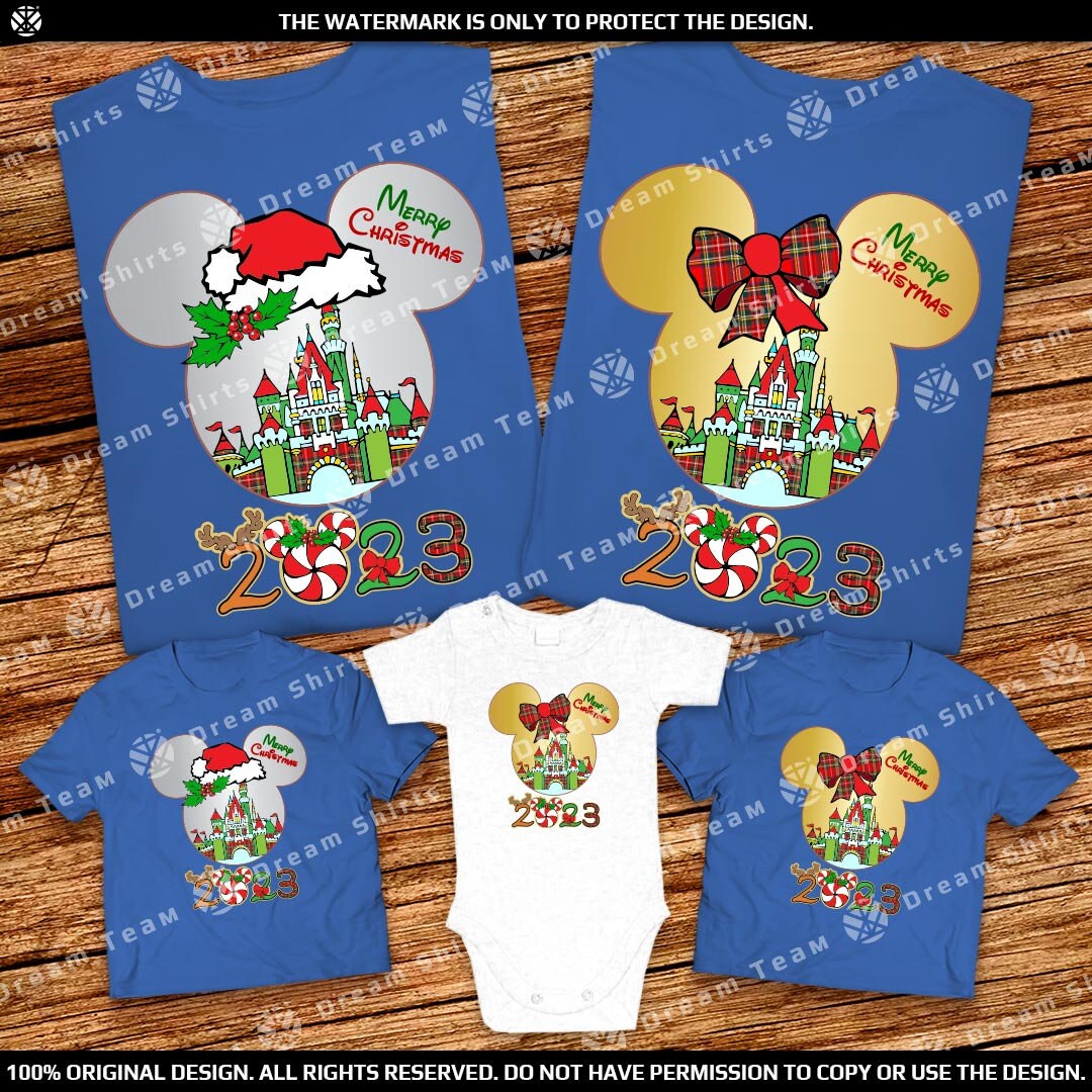 2023 Noel De La Famille Disney, Joyeux Noel 2023 T-Shirt Familliaux ...