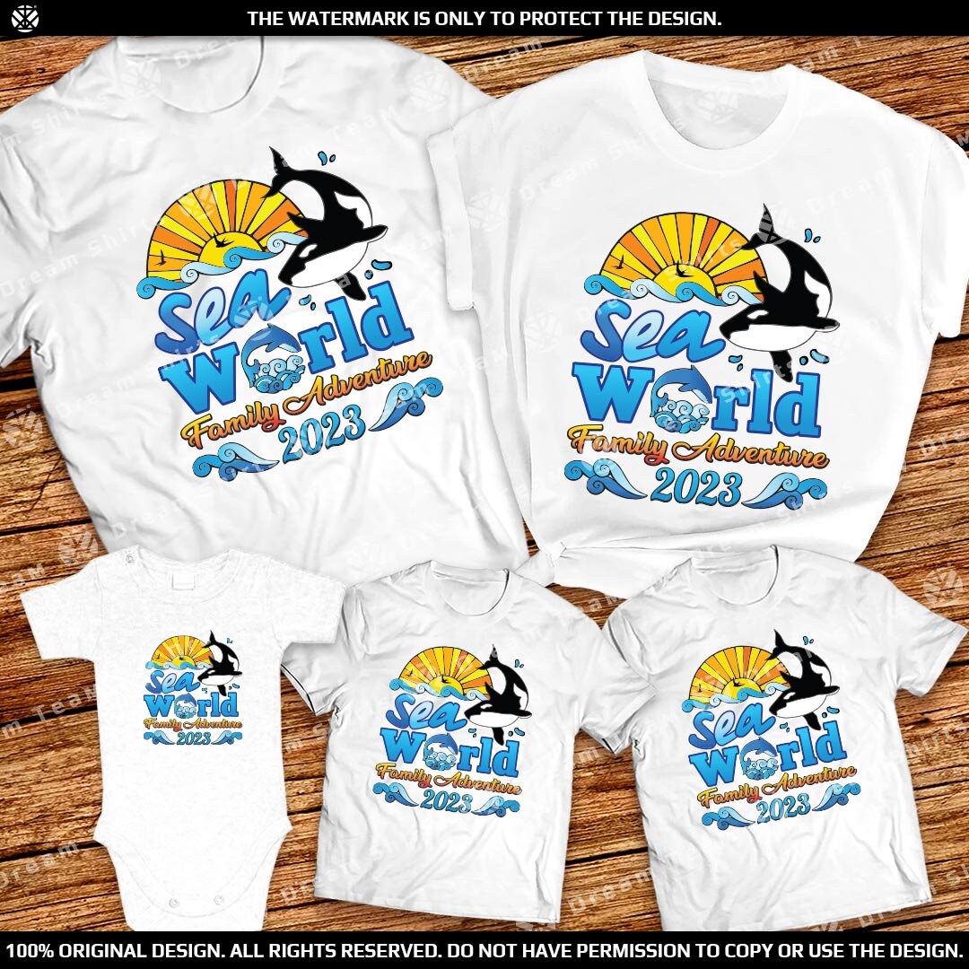 Custom SeaWorld Family Adventure Shirts 2023 Combo SeaWorld Orlando ...