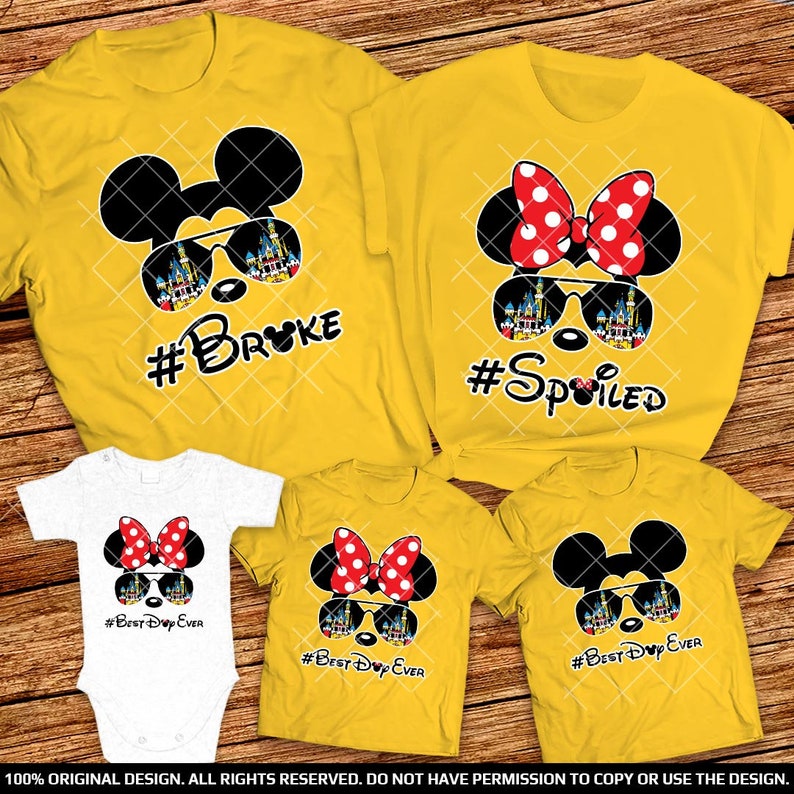 Disney Broke and Spoiled Family Shirts Disney World Shirts - Etsy